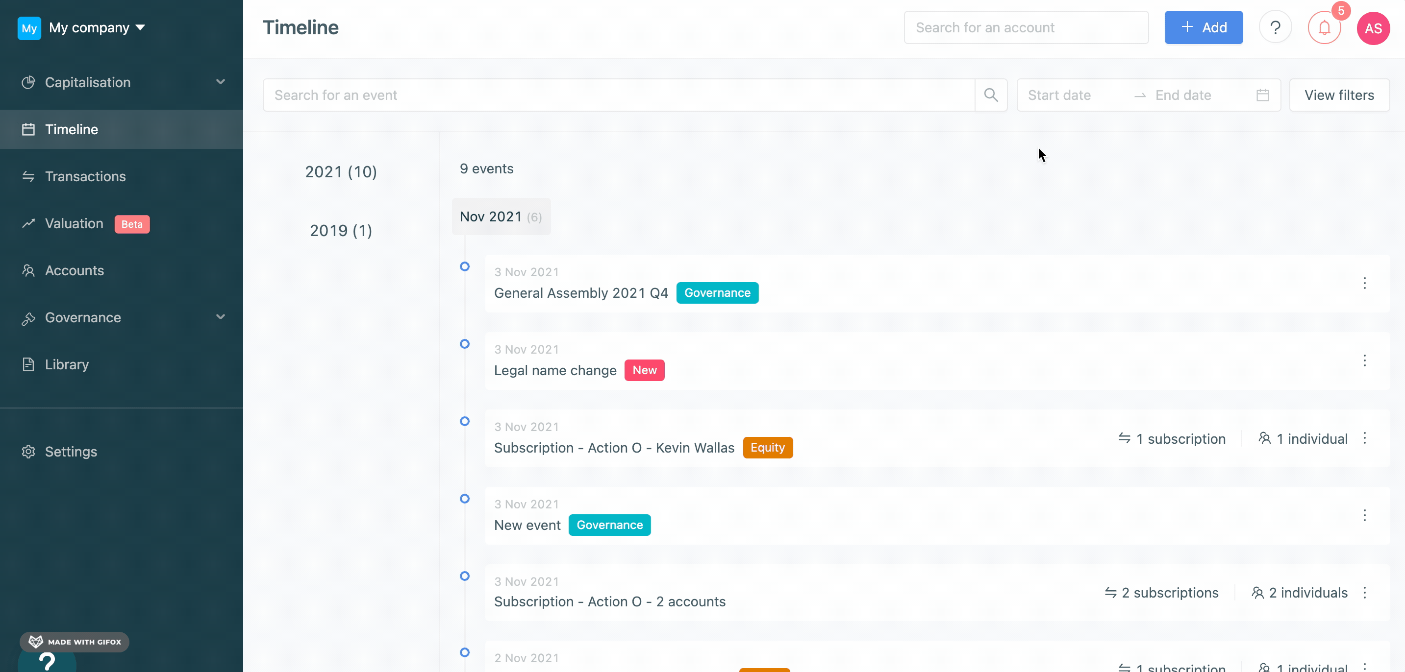 How to create an event?